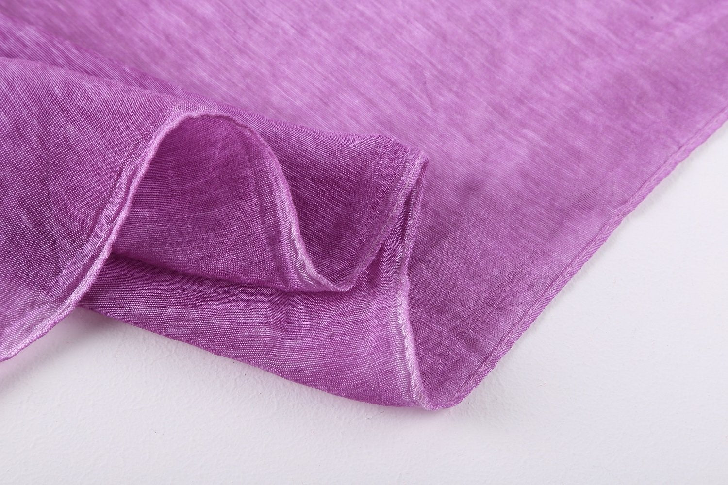 Long Scarf With Embroidered Floral Pattern Purple Color JAC007 ...