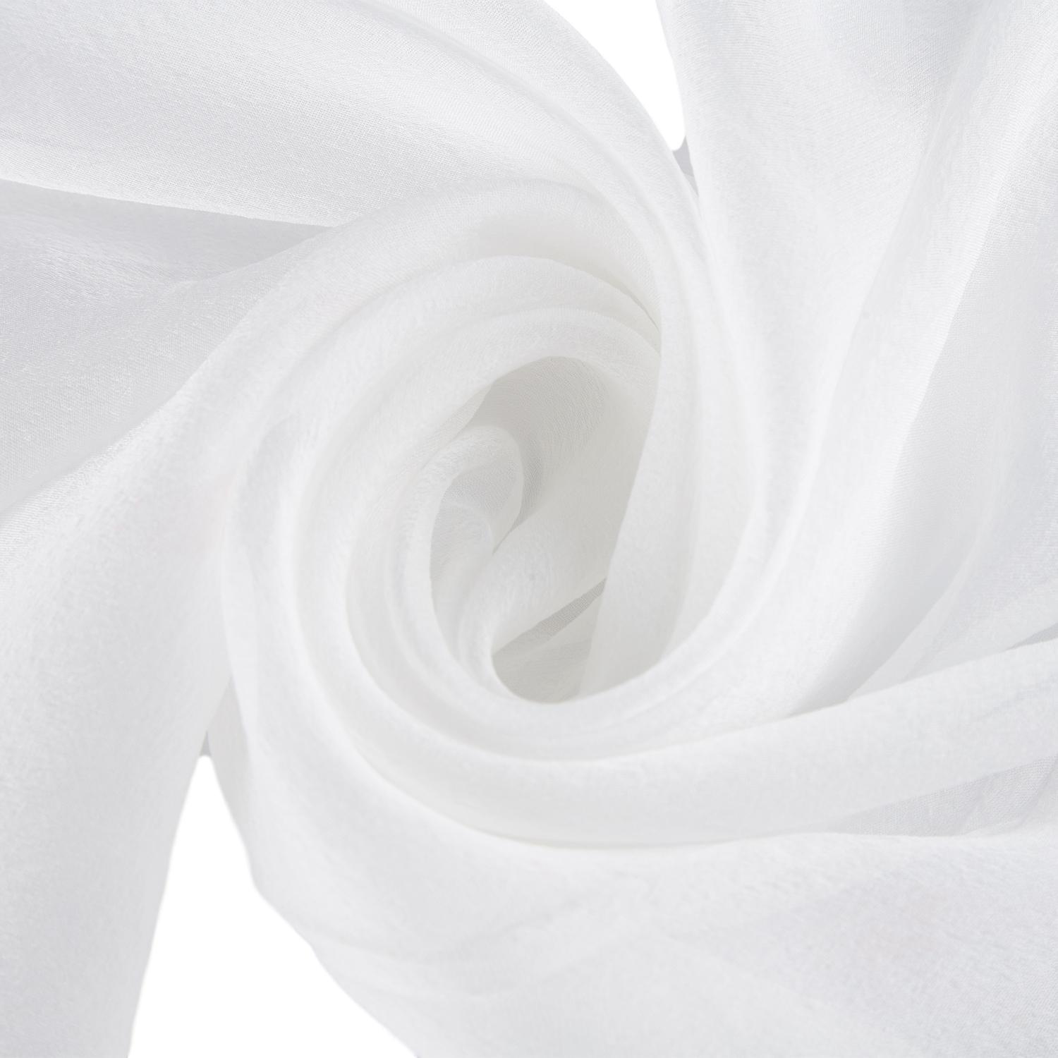 Long Silk Chiffon Scarf Solid White Color SQL201 – Yangtze Store