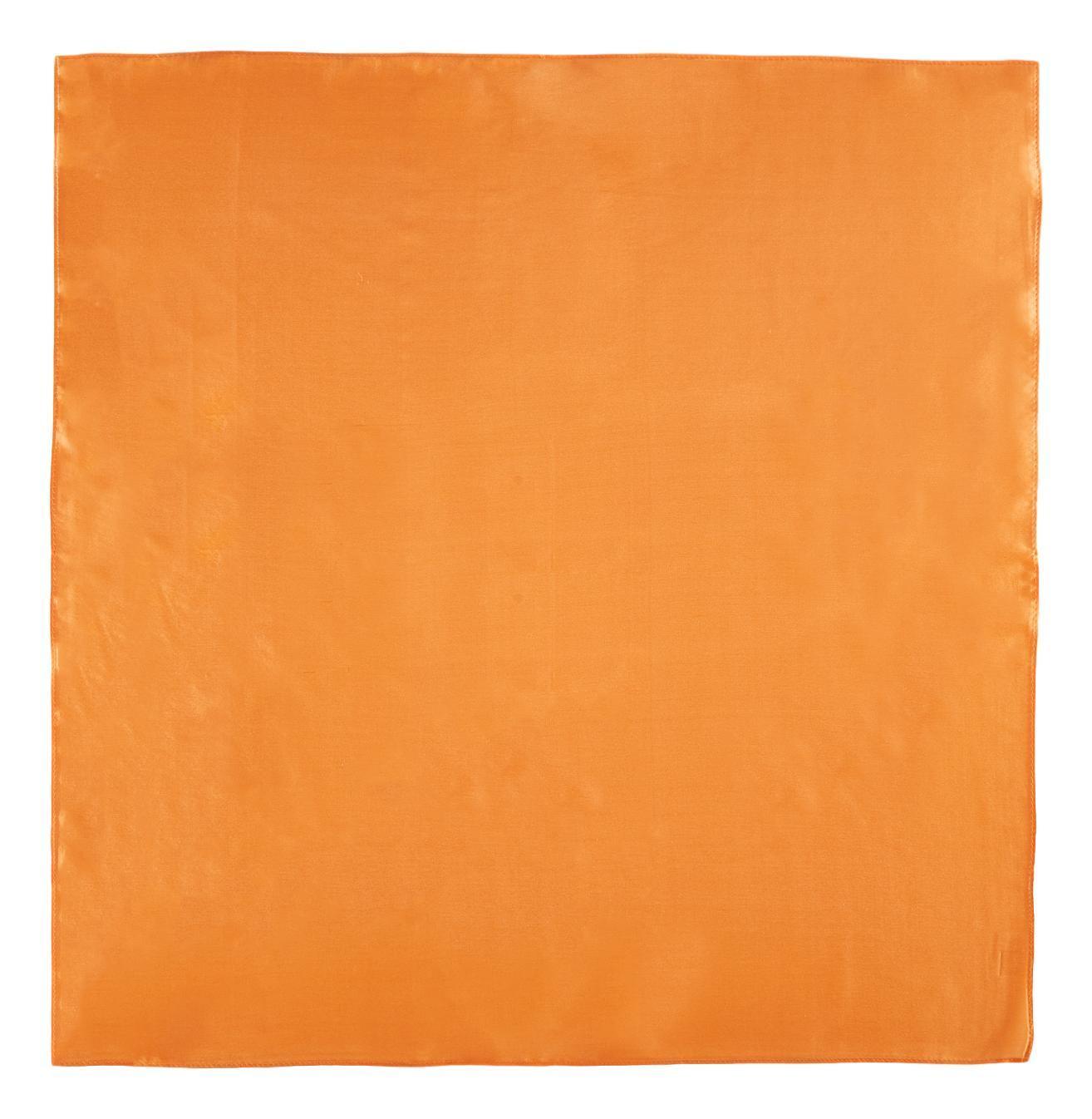 Small Square Silk Satin Scarf Plain Orange Color XFJ310 – Yangtze Store